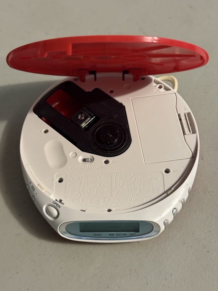 Vintage Sony D-EJ360 Red CD Player Discman Walkman PSYC Fully Tested ...