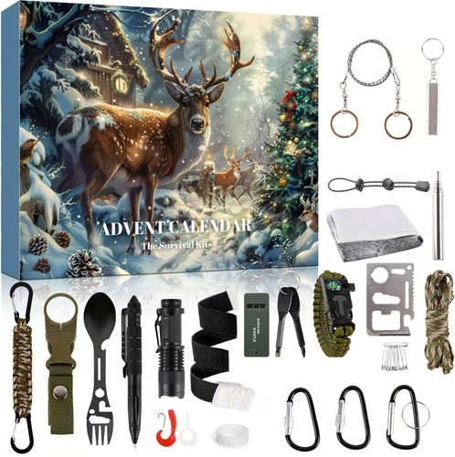 Advent Calendar Survival Kits For Men 24 Day Christmas Countdown ...