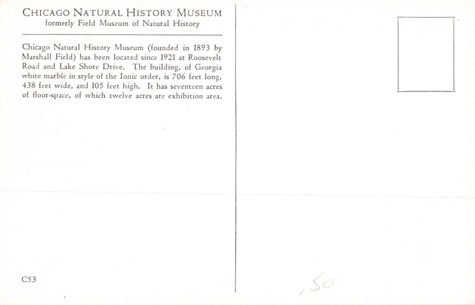 Postcard Chicago Natural History Museum Illinois | eBay