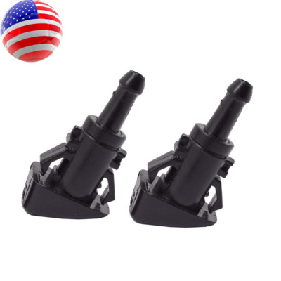 2 Pcs Windshield Washer Wiper Water Nozzle for Chrysler Dodge Ram Jeep ...