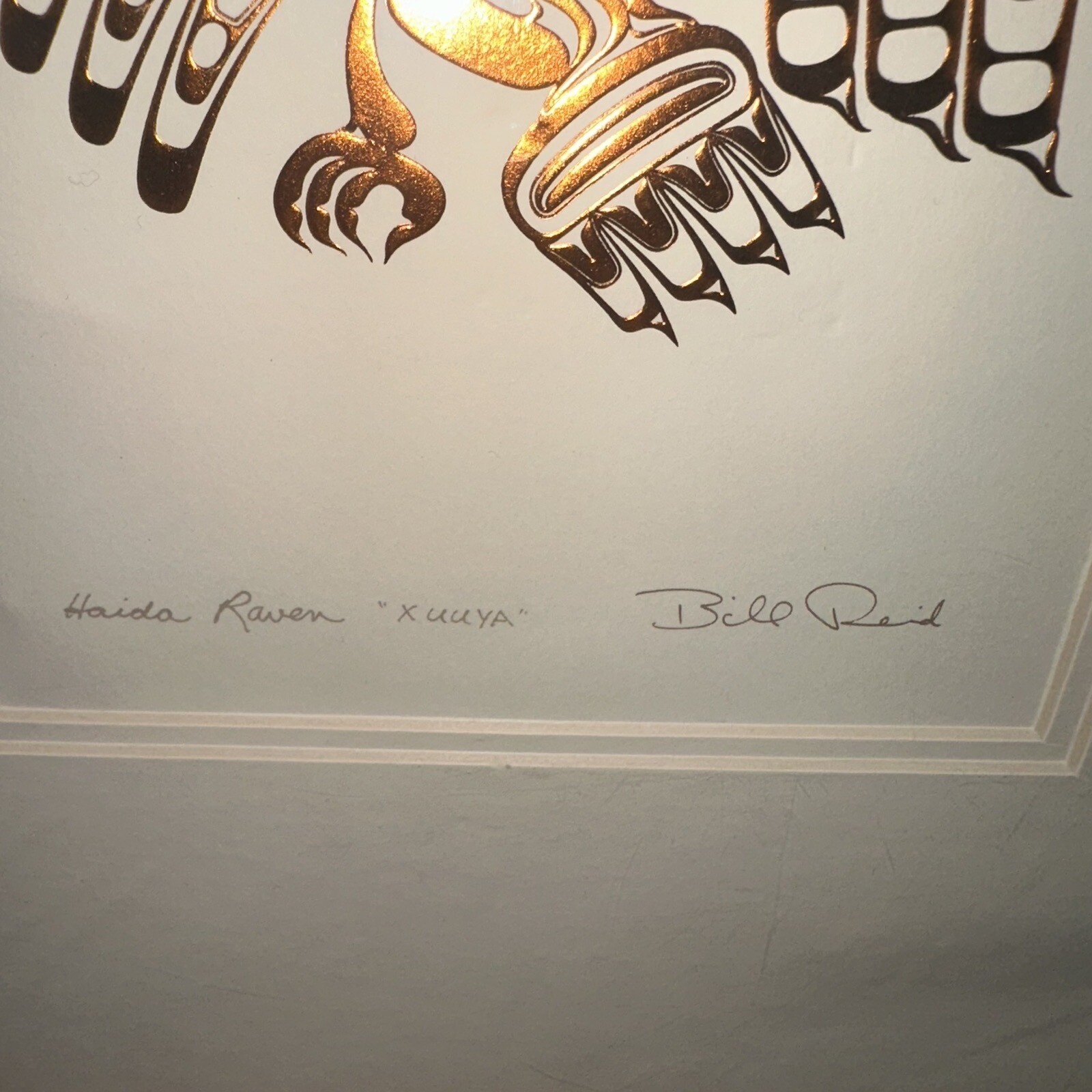 BILL REID” HAIDA Raven Bird "XUUYA" Copper Embossed Art Painting Signed ...