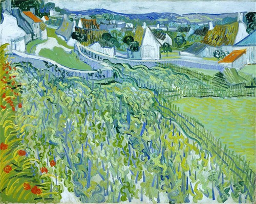 Hand-painted Oil Painting Vincent van Gogh Vineyards with a View of ...