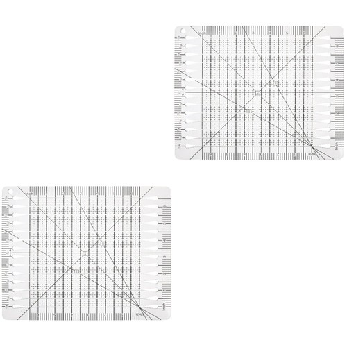 Set of 2 Cutting Ruler Sewing Rulers Sloted for Quilting Patchwork DIY ...