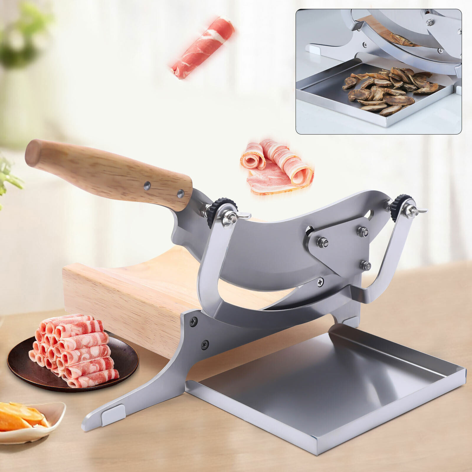 Manual Meat Slicer Beef Mutton Roll Cleaver Hand Slicing Machine ...