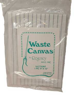 Regency Waste Canvas 14 Count 9 X 12 inch Cross Stitch Cloth White | eBay