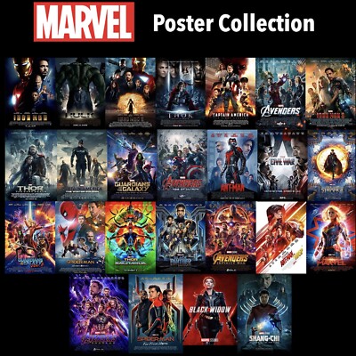 Marvel Cinematic Universe MCU Poster Set 12"x18 ~ 34 MOVIES ~ CHEAPEST ...