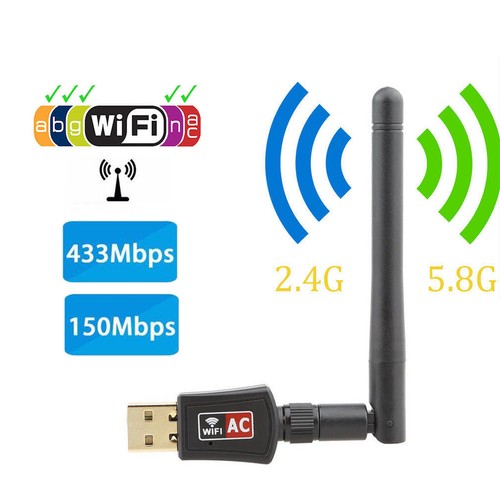 600Mbps 802.11AC Wireless Network Card USB Wifi RT8811CU Dual Band 5G ...