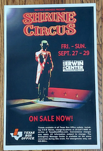 2002 Shrine Circus 11x17" Tour Poster Handbill Flyer "The Ringmaster ...