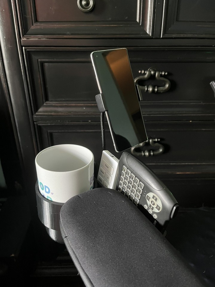 Cup Holder + Phone Holder + Basket Set Designed for Permobil Power ...