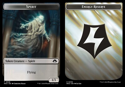 MTG Modern Horizons 3 TOKEN Spirit #0028 Energy Reserve #0036 | eBay