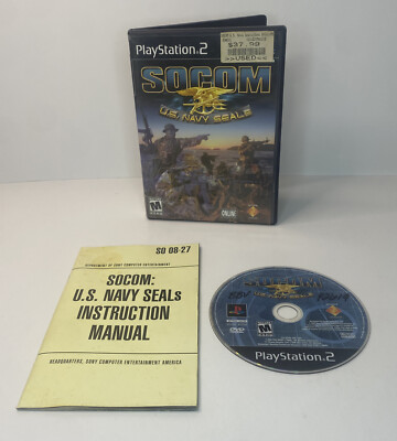 SOCOM US Navy SEALS PS2 Sony PlayStation 2, Complete With Manuel. Very ...