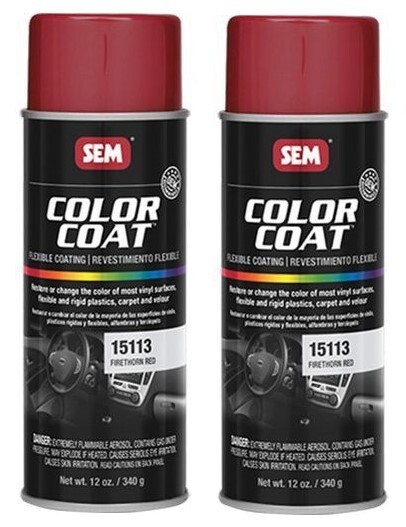 SEM COLOR COAT FIRETHORN RED Vinyl Spray Auto Paint Car SEM 15113 (2 ...