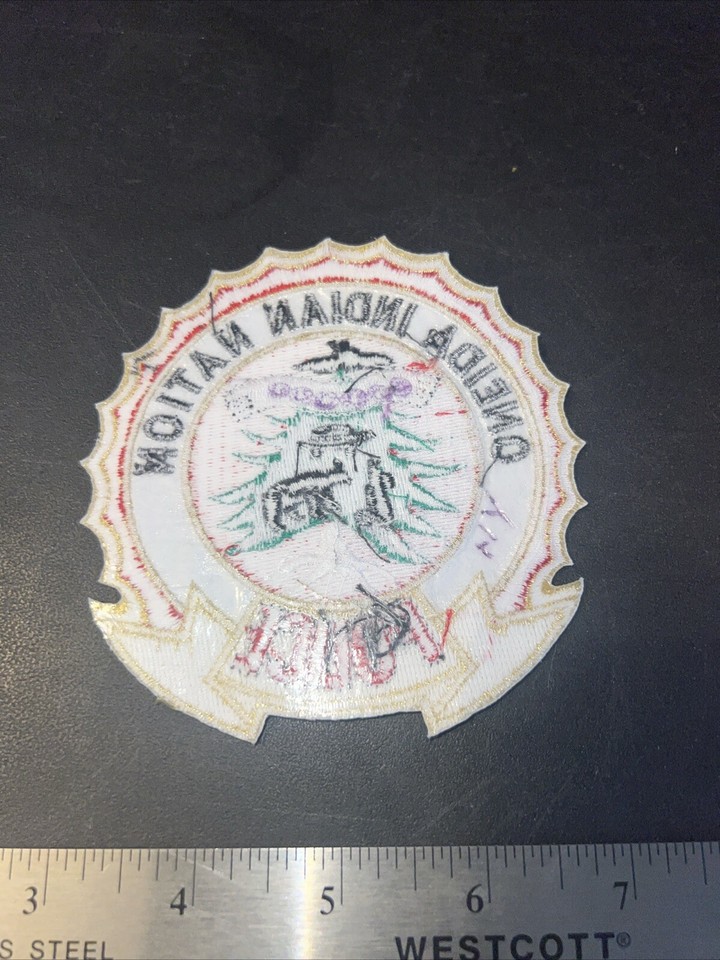 Vintage Obsolete Indian Tribal Police Dept. Patch Oneida Indian Nation ...