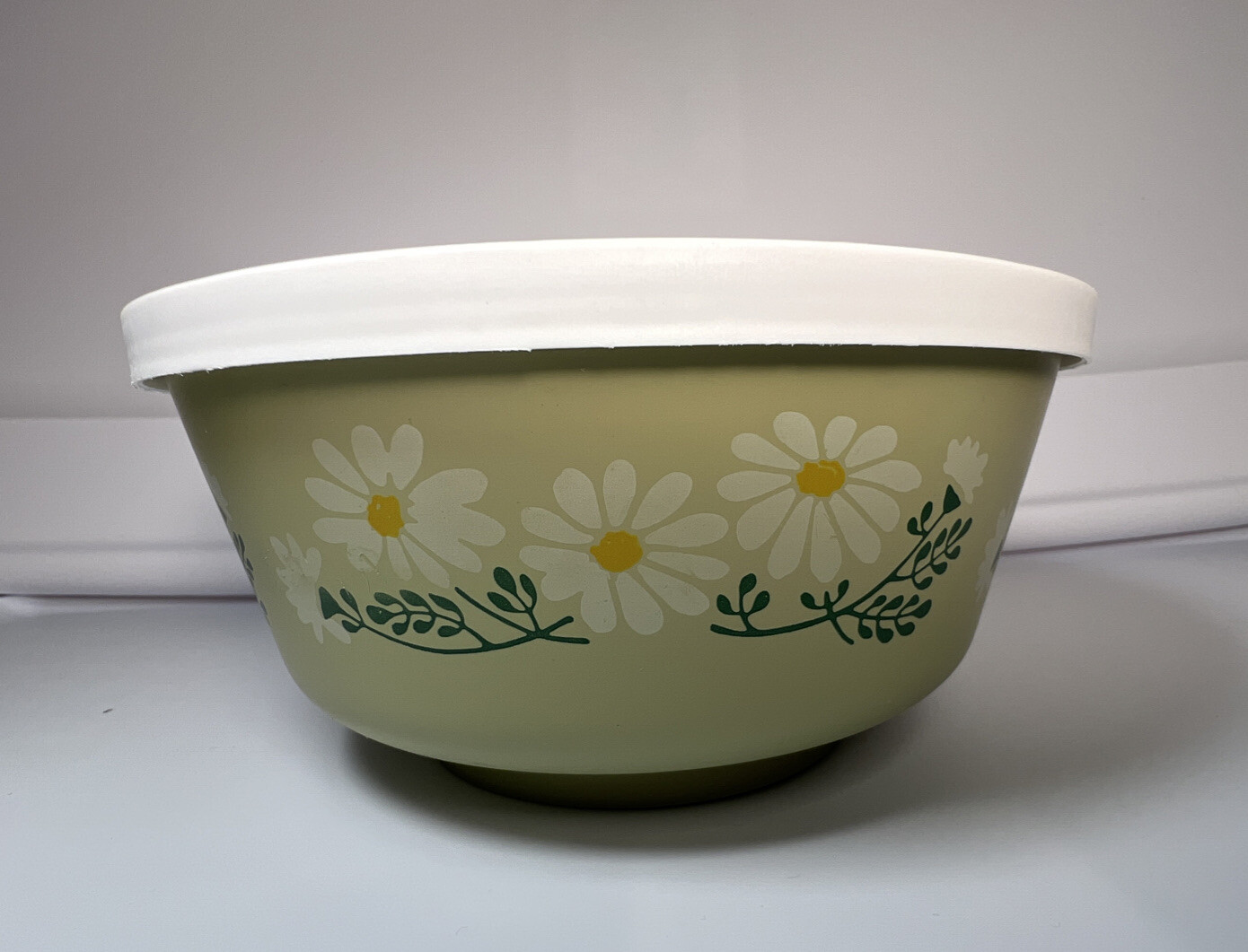 Vtg 70's Chiffonware Soft Spread Margarine Daisy Flowers Plastic Tub ...