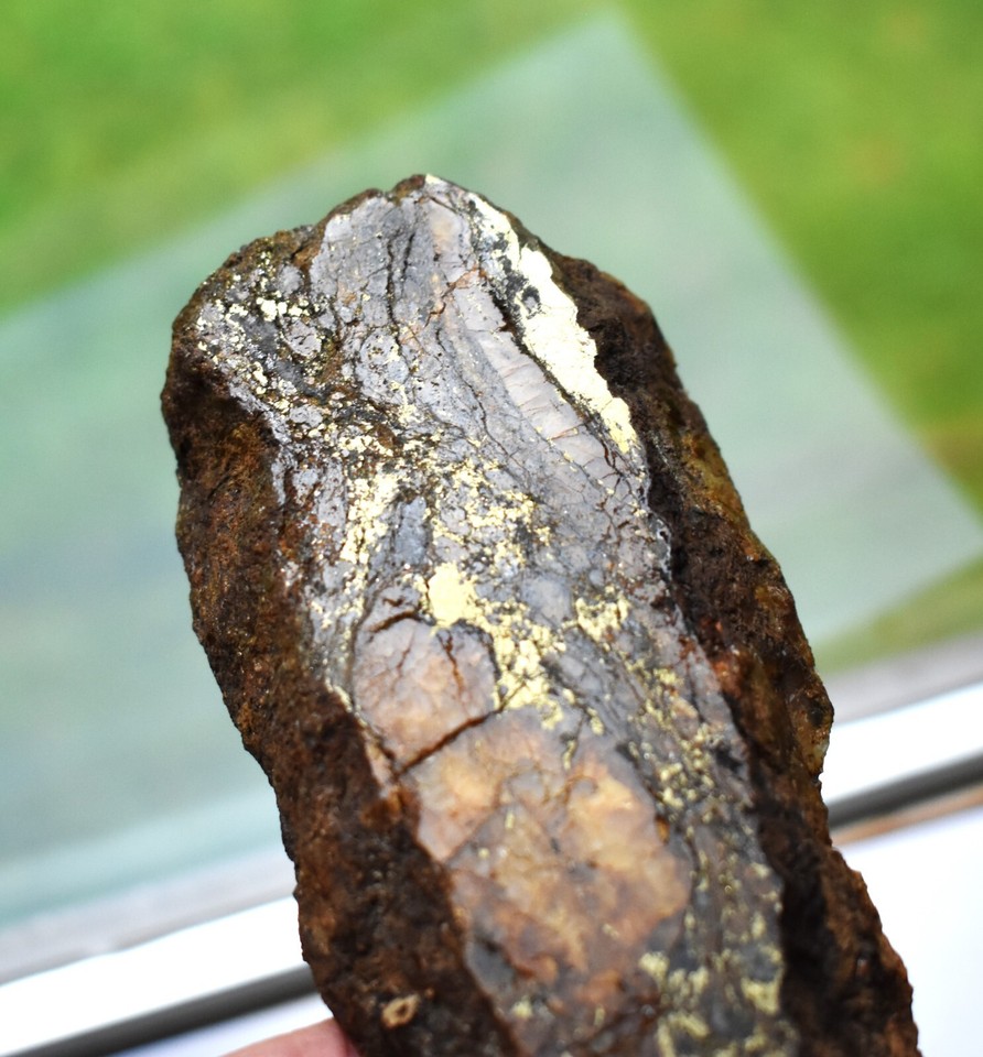 Gold Ore 1800s Ore Knob Copper Mine North Carolina Large Vien 10" Gold ...
