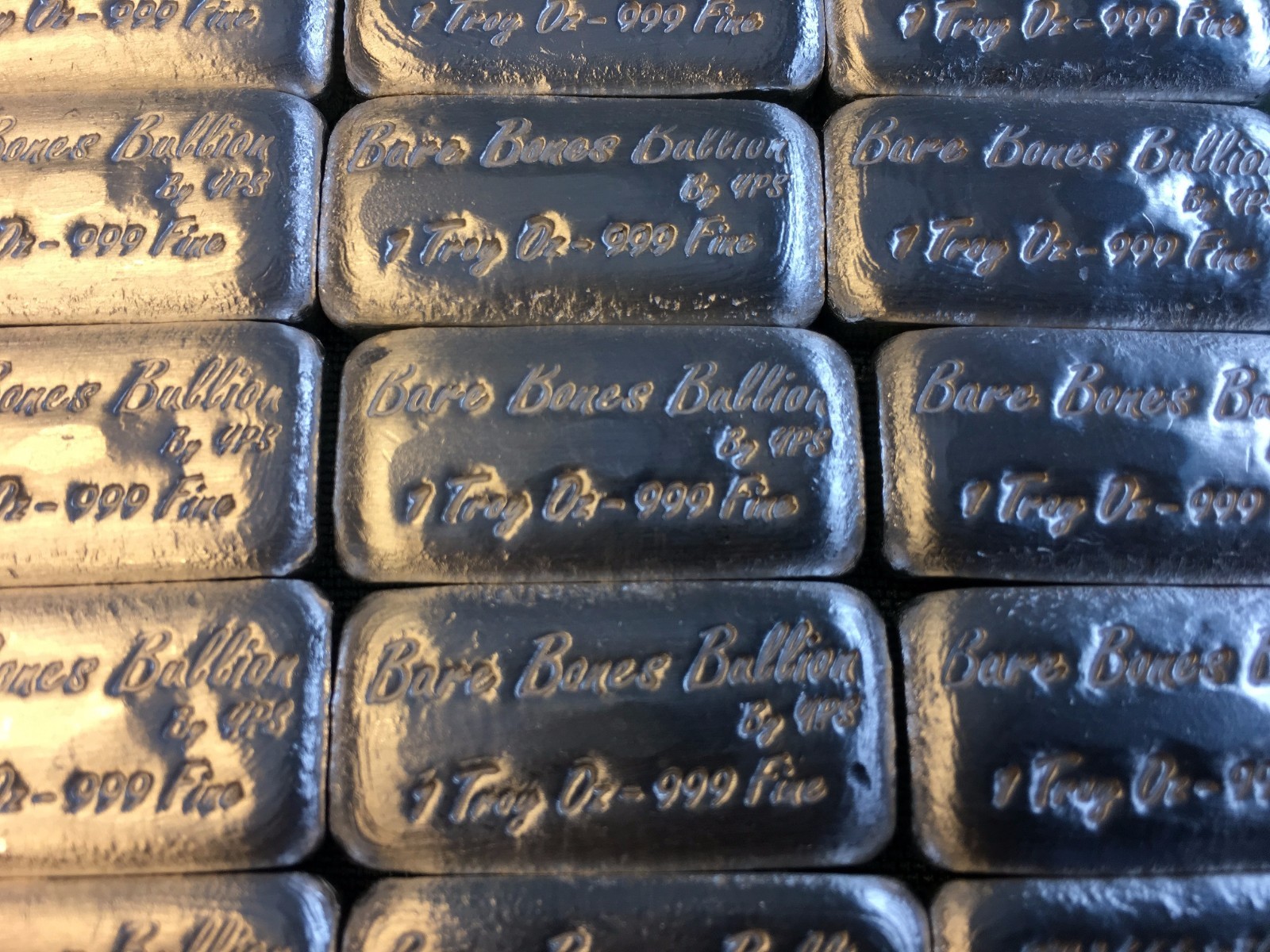 1 oz Hand Poured 999 Silver Bullion Bar by YPS (Bare Bones Bullion ...