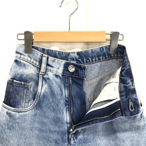 Nz2262 Maison Margiela 22Aw Slash Detail Cut-Off Denim 36 Blue | eBay