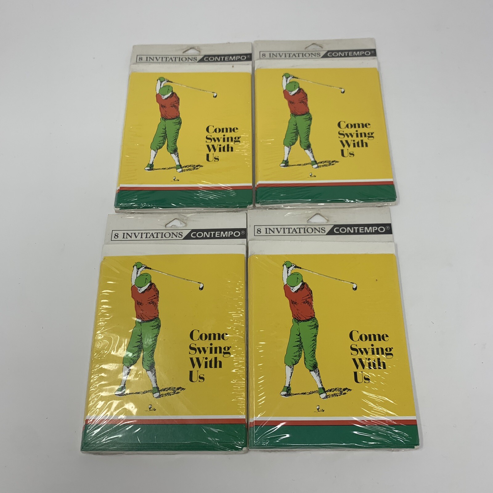 Vintage Contempo Golf "Come Swing With Us" Invitations (4) Packs Of 8 ...