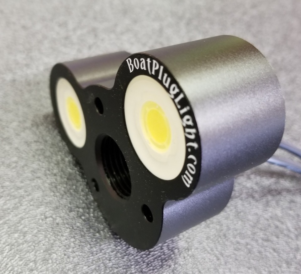 WHITE LED LOKI-2 UNDERWATER LED BOAT TRANSOM PLUG DRAIN LIGHT up to ...