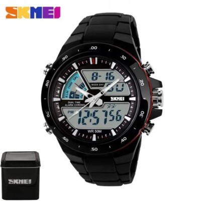 S-SHOCK Dual Time Analogue & Digital Waterproof Men's Gents Wrist Watch ...