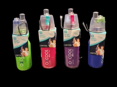 O2COOL Mist 'N Sip Misting Water Bottle 2-in-1 Mist And Sip Function | eBay