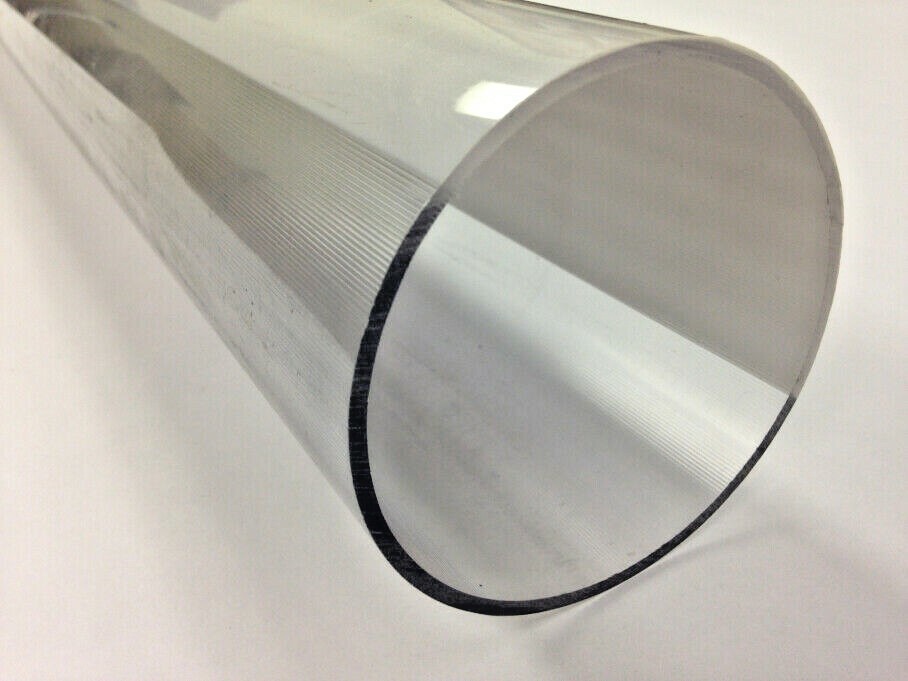 Clear Acrylic Tube Perspex 100mm 200mm 300mm length 75mm - 300mm ...