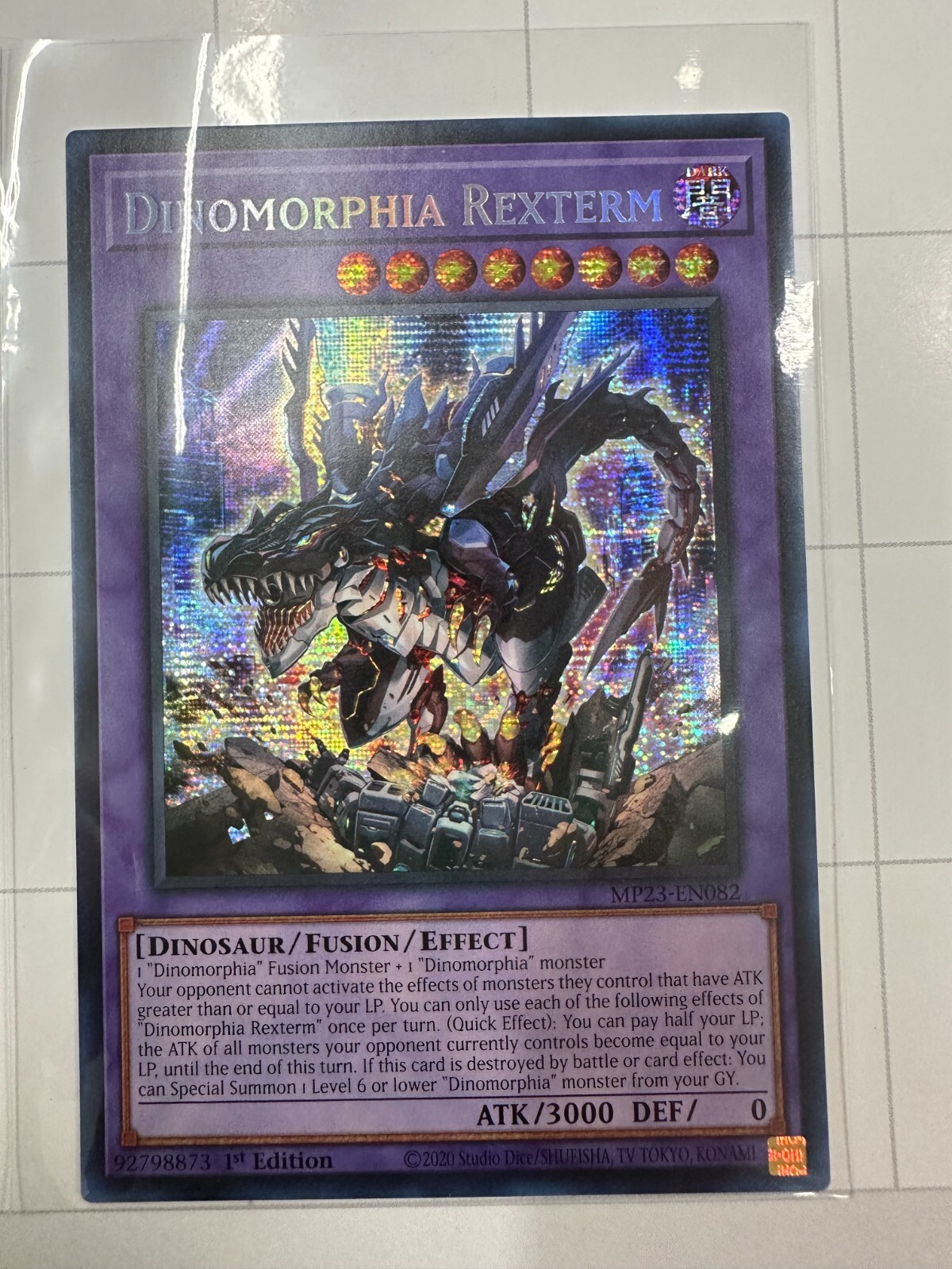 Yugioh Dinomorphia Rexterm MP23-EN082 Prismatic Secret Rare 1st Edition ...