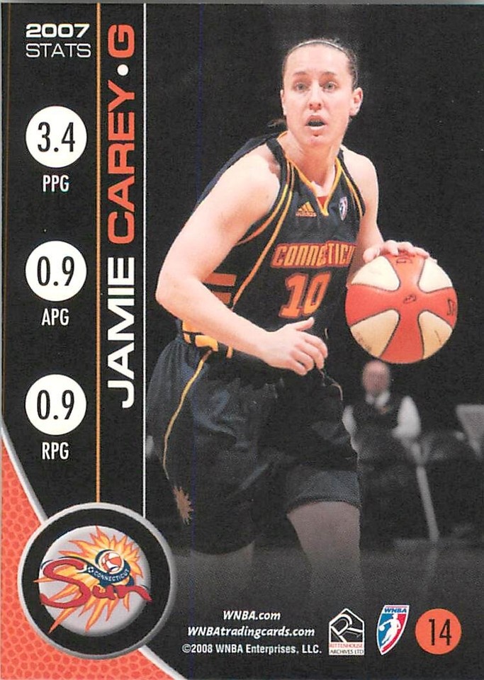 JAMIE CAREY 2008 Rittenhouse WNBA #14 Sun | eBay