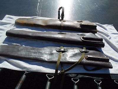 WW2 dated US M-1 garand rifle leather motorcycle scabbard M-3 halftrack ...