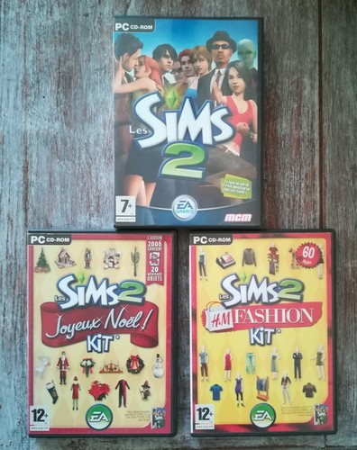 Les SIMS 2 + 2 Extensions : H&M Fashion kit - Joyeux Noël kit - PC CD-Rom - Fr | eBay