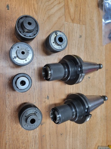 PAIR OF LYNDEX WE 1 TAPPING HEAD W. CAT 40 SHANK 3/16 10 3/8 1/2 5/16 ...