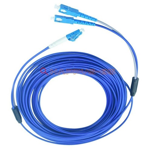 20M Armored Cable Fiber Patch Cord LC to SC LC-SC SM 9/125 Duplex Patch ...
