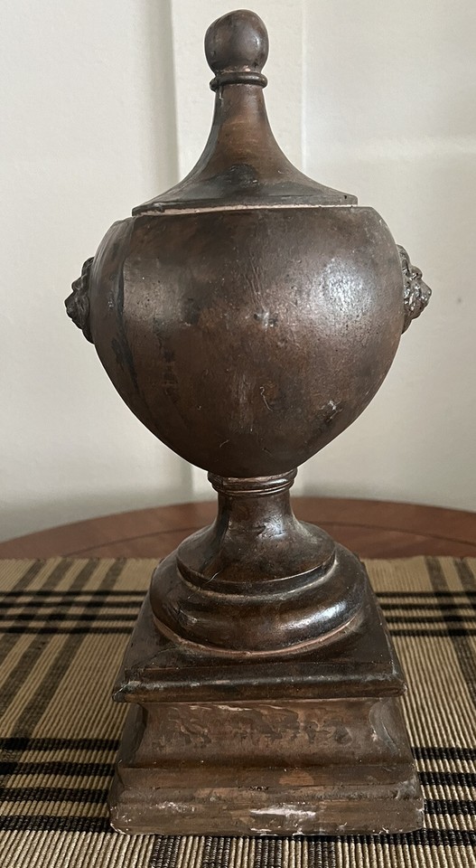 XL TABLETOP/ SHELF/MANTLE DECORATIVE FINIAL W/ LION’S HEAD EUC | eBay