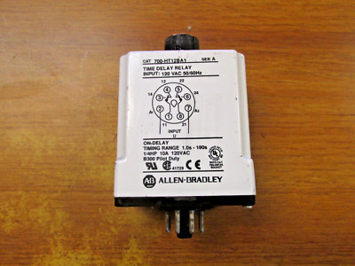 Allen-Bradley Time Delay Relay 10A, 120V, Cat# 700-HT12BA1 ... VI-182 ...