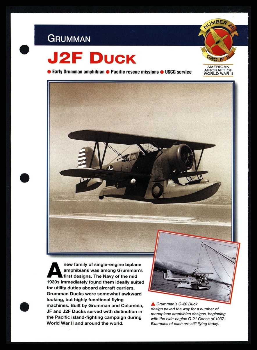 Grumman Duck Aircraft J2F Duck (multiple) – Preserving Our History