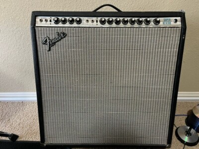 VINTAGE FENDER SUPER REVERB SILVERFACE ELECTRIC GUITAR 4-10 COMBO AMP ...