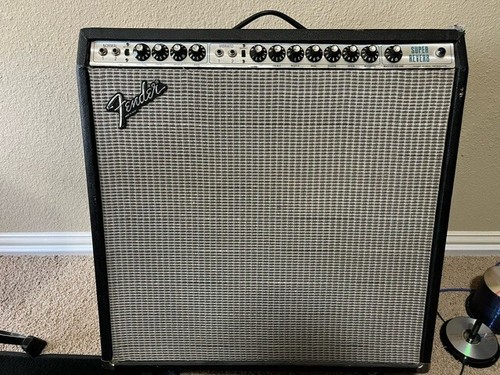 VINTAGE FENDER SUPER REVERB SILVERFACE ELECTRIC GUITAR 4-10 COMBO AMP ...