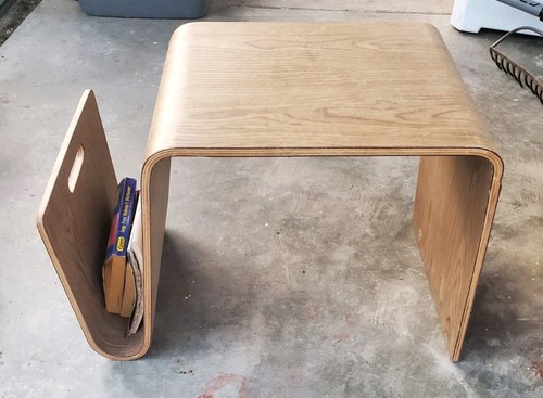 Vintage Wooden Bent Mag Table Stool | eBay