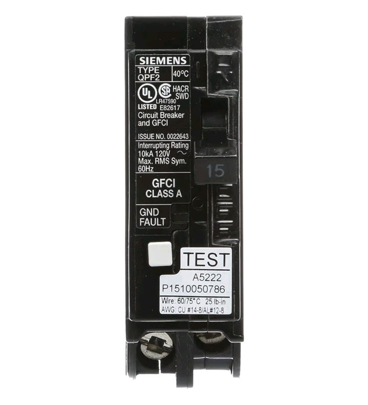 Siemens QF115A 15 Amp 1 Pole 120V Mini Circuit Breaker | eBay