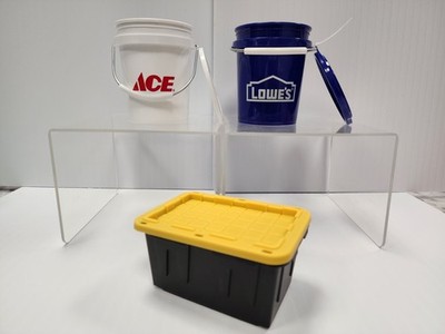 Ace Hardware Mini Bucket & Lowe's Mini Bucket With Lids, Teeny Tote 3 ...