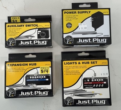 JUST PLUG Hobby Lights & Hub Set, Power Supply, Switch, Expansion Hub ...