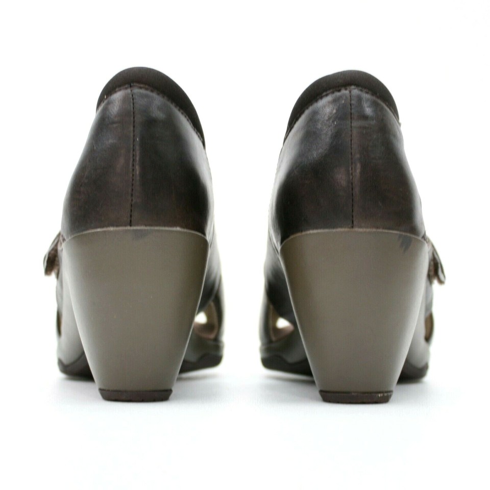 Merrell Ladies 10 (41) Evera MJ Braken Brown Leather Mary Jane Heels ...