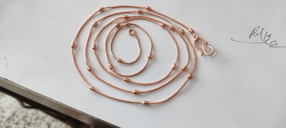 Pure Copper Chain Bracelet and Necklace, Healing Copper Jewelry ...
