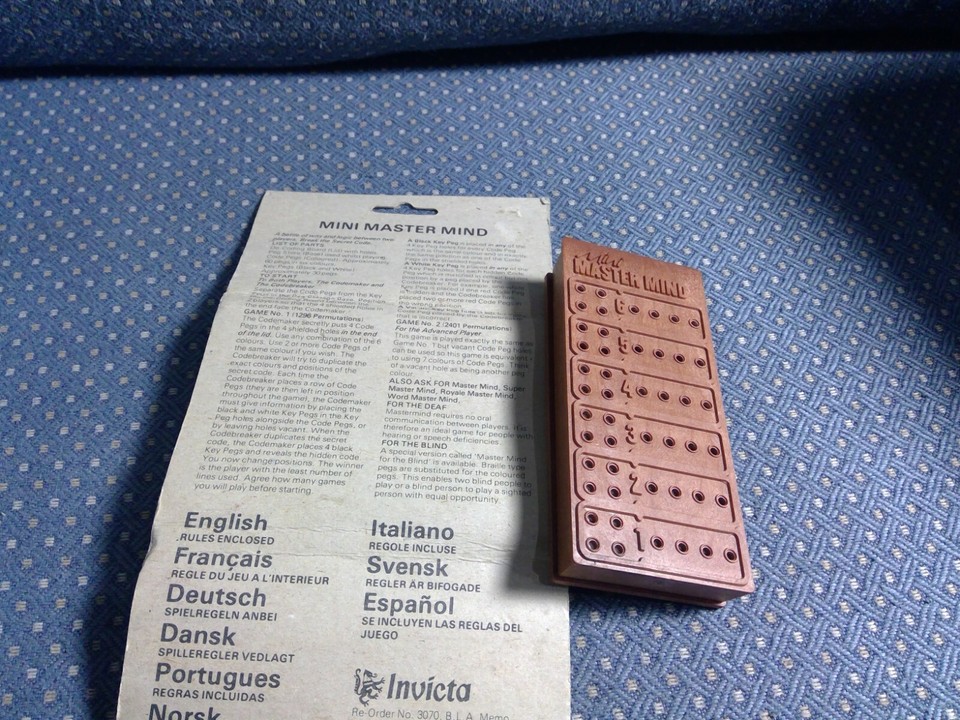 mini Master Mind Board Game from 1972 | eBay