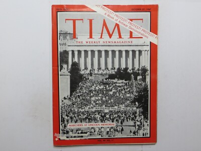 Time Magazine October 27, 1967- Marchers At Lincoln Memorial 1Bx2 | eBay