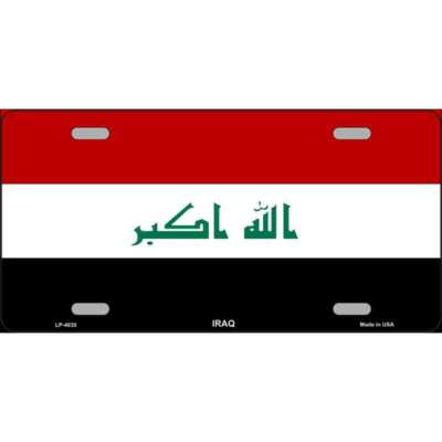 Iraq Flag Metal Novelty License Plate Tag LP-4035 | eBay