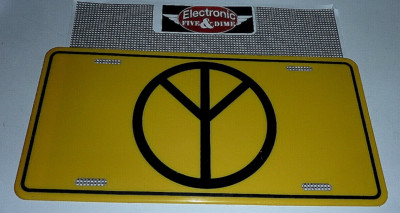 PLASTIC License Plate PEACE SIGN | eBay