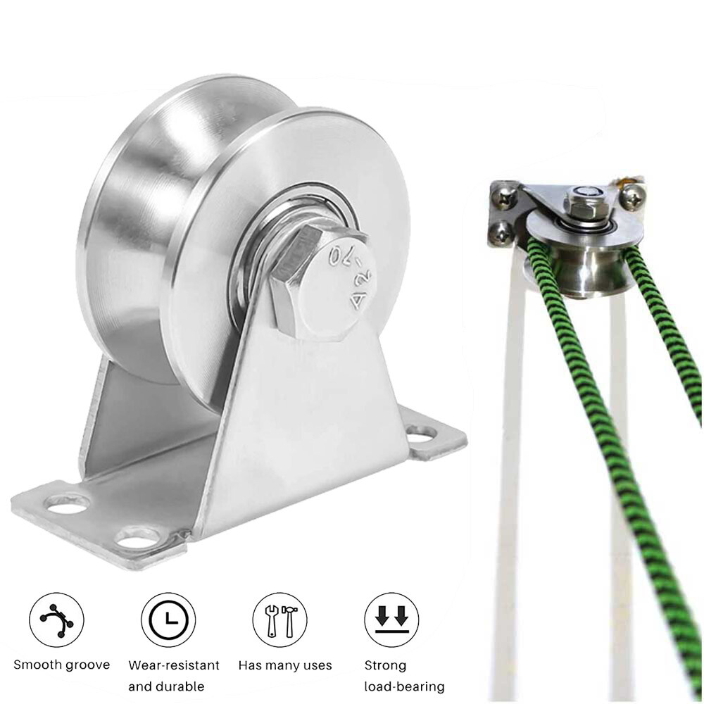 Groove Wheel Pulley Stainless Pulley Block Single Pulley Block U Type ...