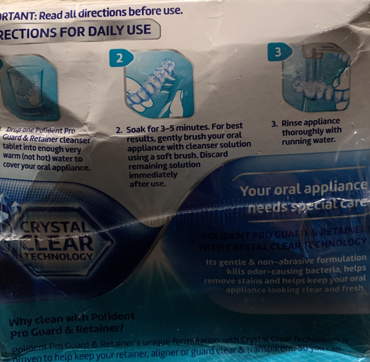Polident ProGuard & Retainer Cleaning Tablets Mouth Guard Cleaner and ...