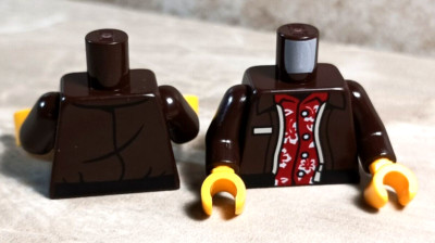 New LEGO Hawaiian Shirt Leather Jacket Torso Zipper Red White Hibiscus ...